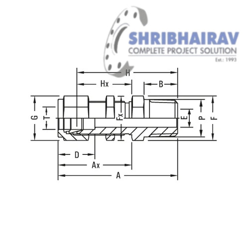 Male Bulkhead Connector tube fittings Compression Tube Fittings